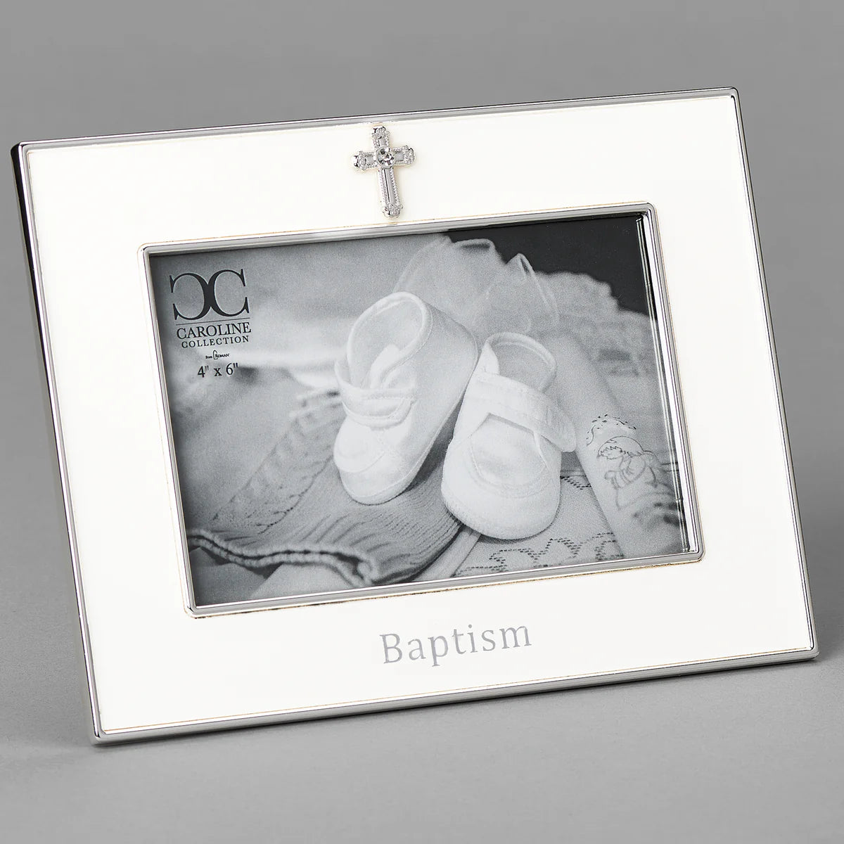 Caroline Collection Classic Baptism Frame with Crystal Cross — Trudy's ...
