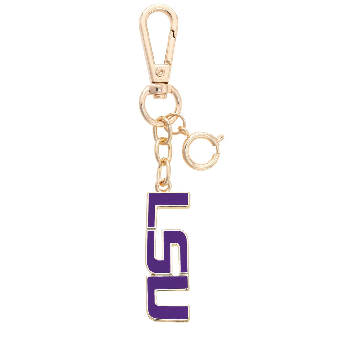 LSU Tigers Enamel Logo Bag Charm — Trudy's Hallmark