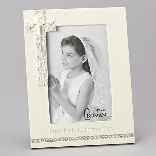 Silver Scroll First Communion Frame, 4x6 — Trudy's Hallmark