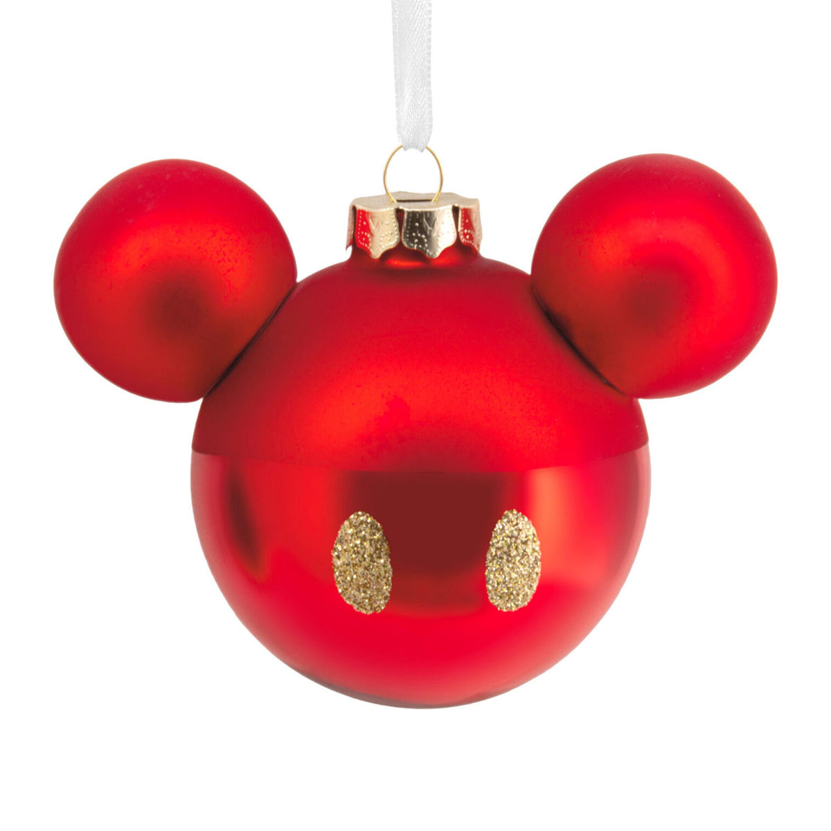 Disney Mickey Mouse Ears Icon Blown Glass Hallmark Ornament — Trudy's ...