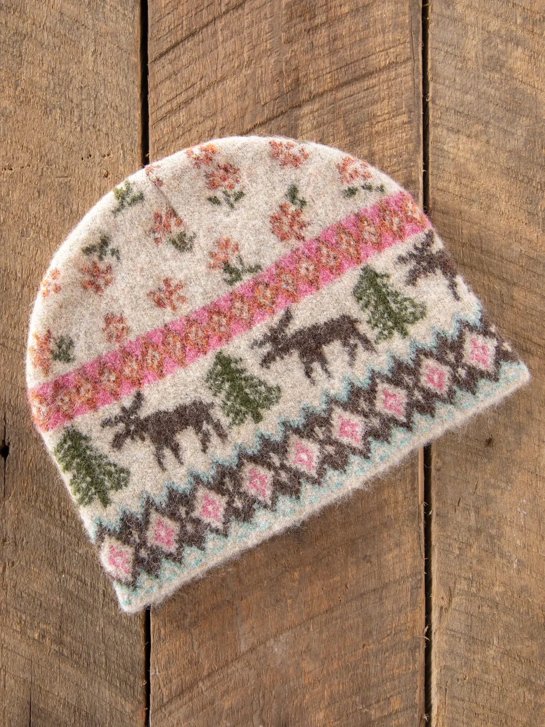 Jacquard Moose Beanie — Trudy's Hallmark