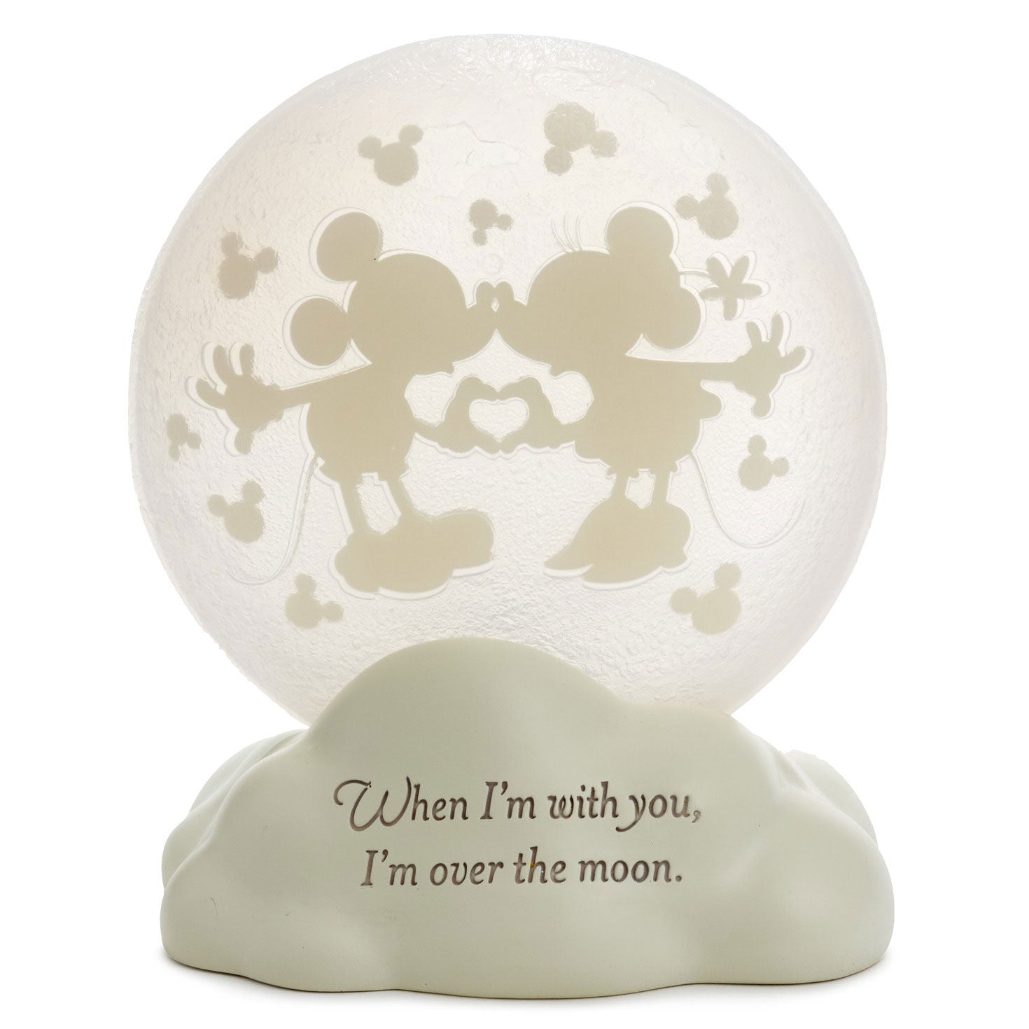 Disney Mickey Mouse and Minnie Mouse Moon Figurine With Light — Trudy's ...