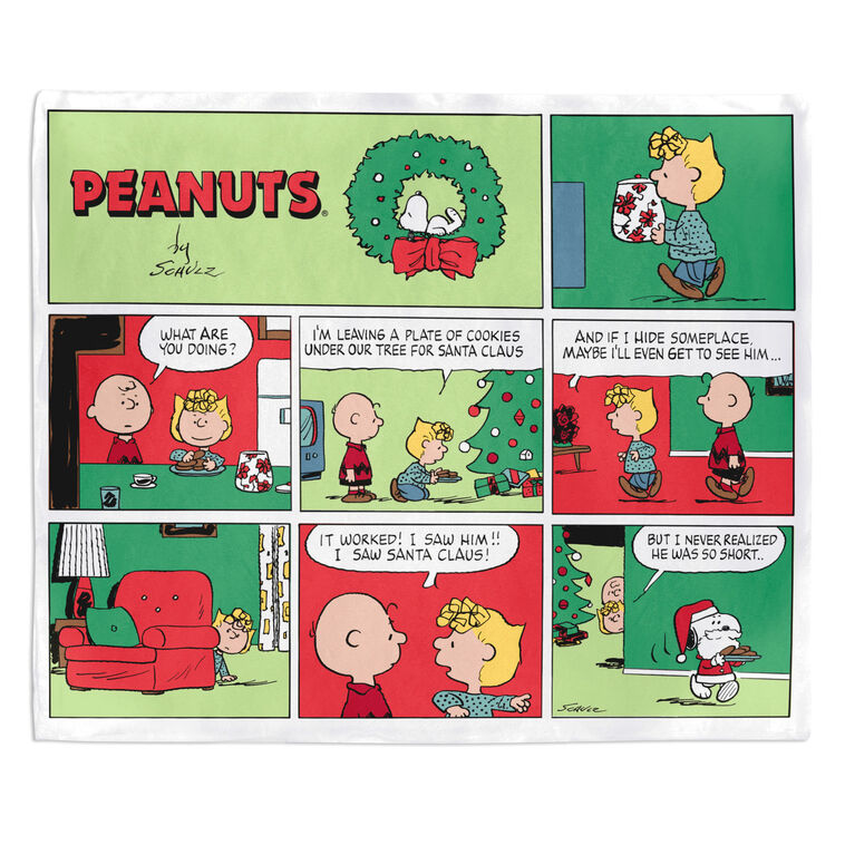 Peanuts® Christmas Comic Strip Throw Blanket — Trudy's Hallmark