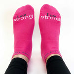 I am strong™ Bright Pink Low-Cut Socks — Trudy's Hallmark