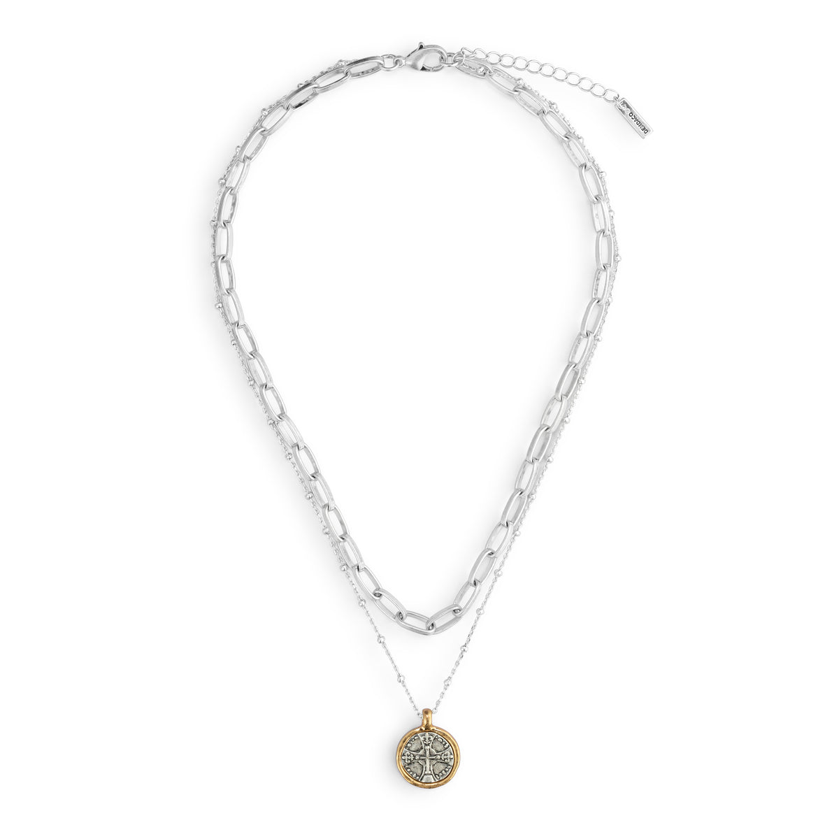 Wrapped in Prayer Layer Necklace in Silver — Trudy's Hallmark