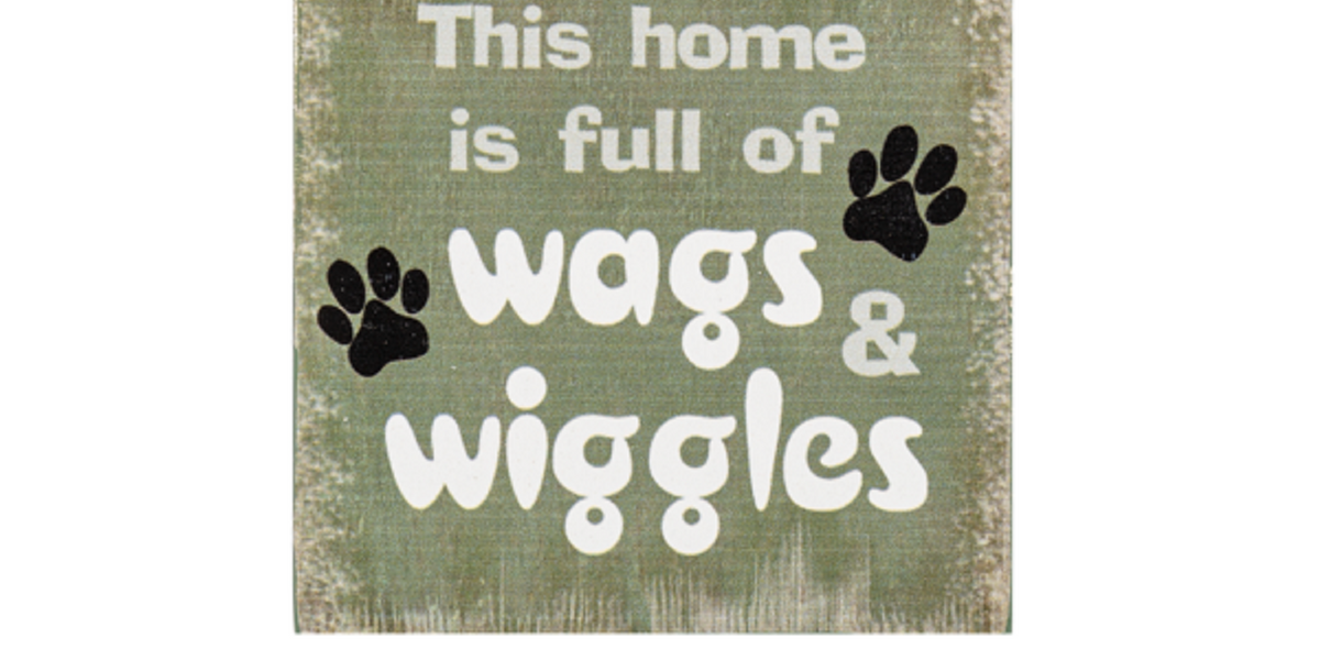 Wags & Wiggles Mini Block Sign — Trudy's Hallmark