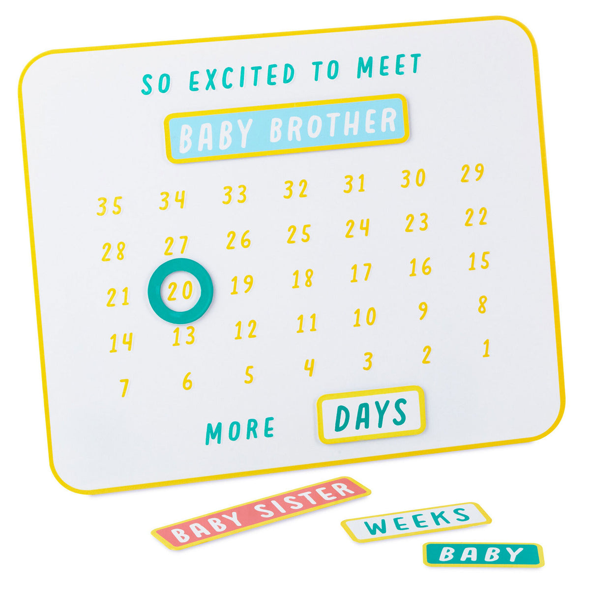 So Excited to Meet You Magnetic Baby Countdown Board — Trudy's Hallmark
