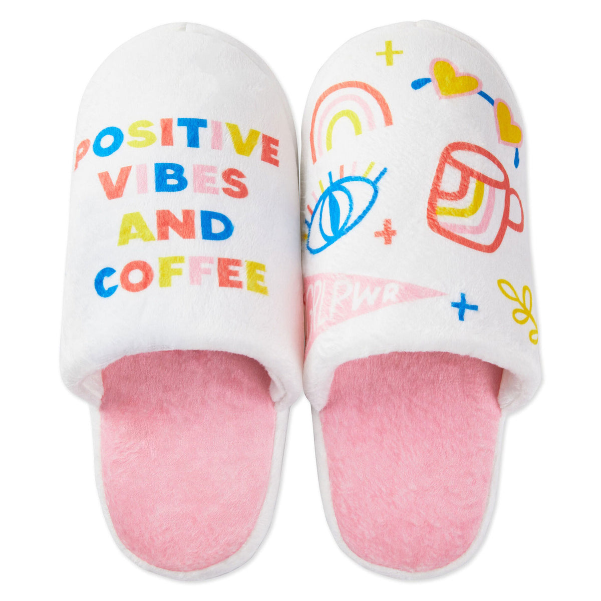 Positive Vibes and Coffee Slippers With Sound — Trudy's Hallmark
